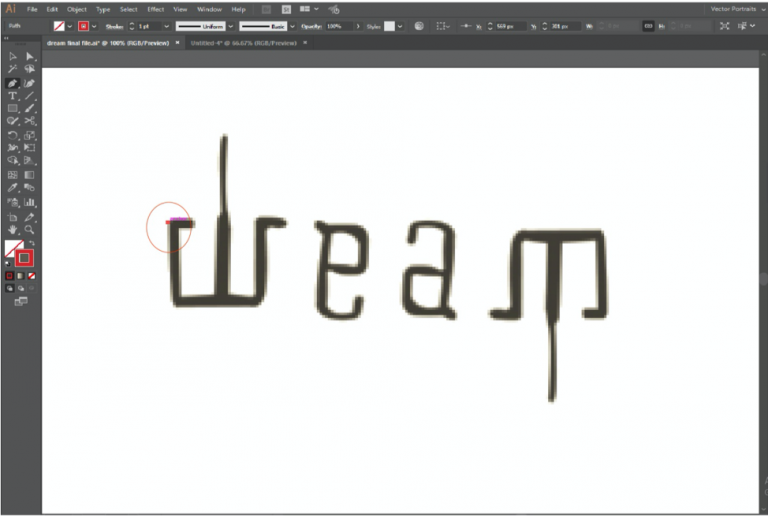 Vector trace an ambigram in 5 steps | Adobe Illustrator - Make Ambigrams